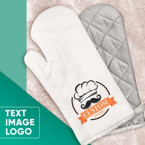 Custom Oven Mitt Kitchen Accessories, Personalized Oven Mitt, Non-slip ...