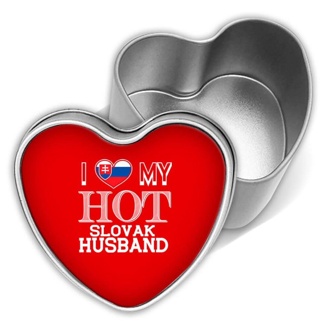 I Love My Hot Slovak Husband Gift Heart Slovakia Flag Country ...