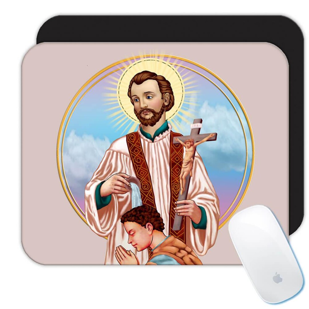 Saint Francis Xavier Mousepad Gift Catholic Christian Jesus Crucifix ...
