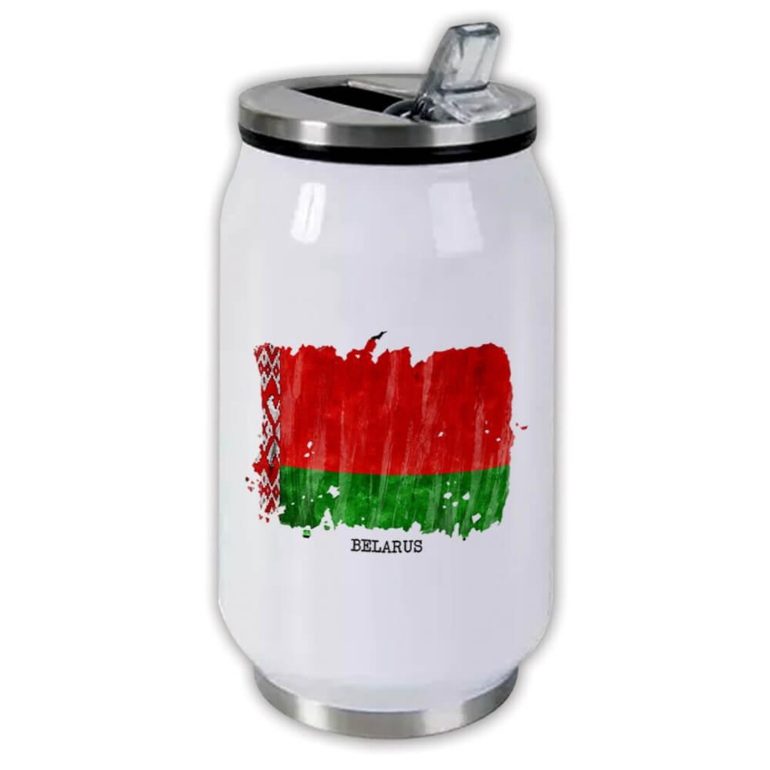 Belarus Flag Can Bottle Gift Europe Travel Expat Country Watercolor ...
