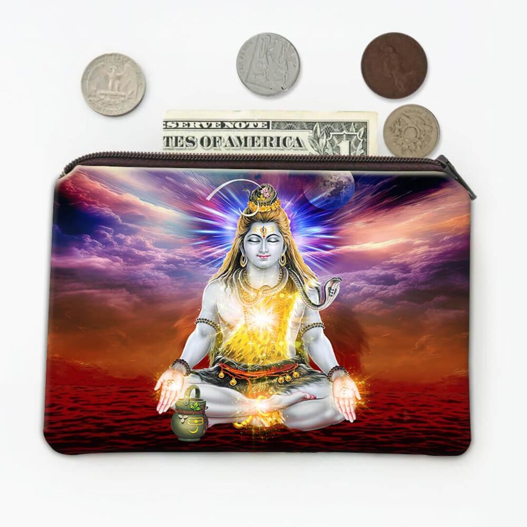 Shiva Coin Purse Gift Hindu Style Indian Devotional Print Wall Poster ...