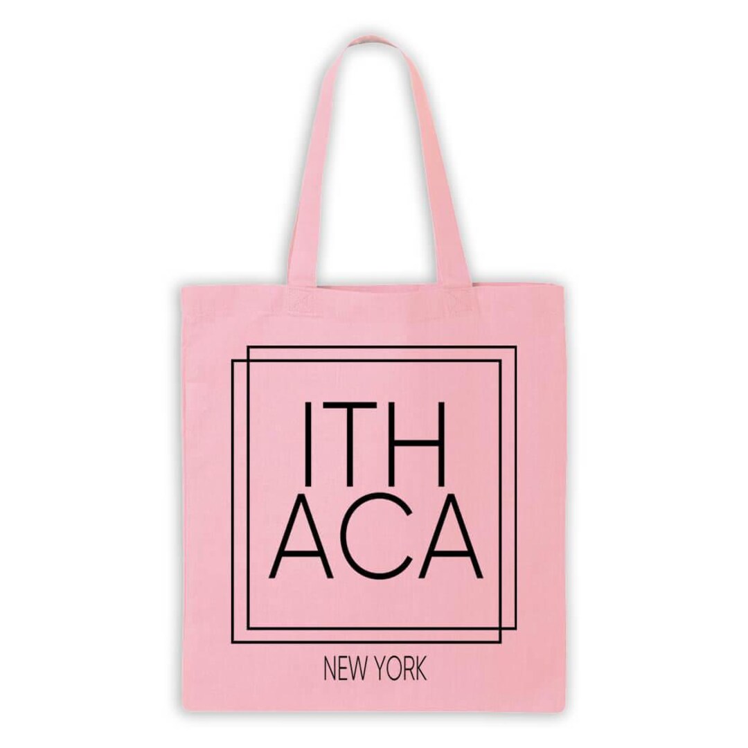 ITHACA New York Standard Tote Bag Gift Square Modern Minimalist Font - Etsy