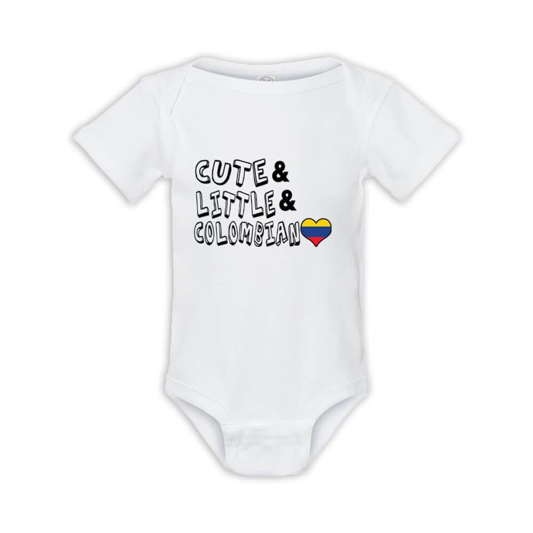 Colombian Flag Cute Baby Colombia Baby Bodysuit Gift Country Name ...