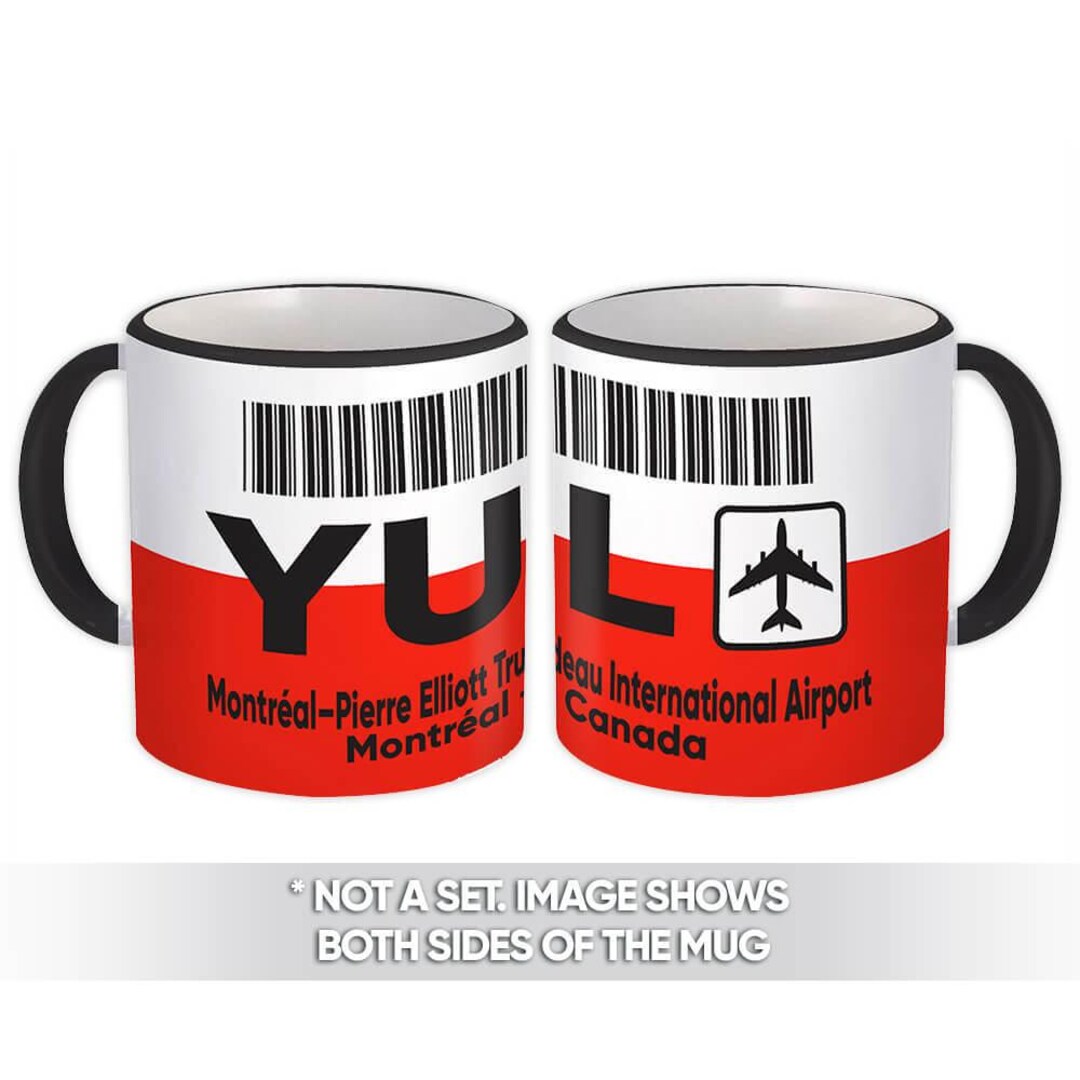 Canada Montreal Pierre Elliott Trudeau Airport YUL Mug Gift Travel ...