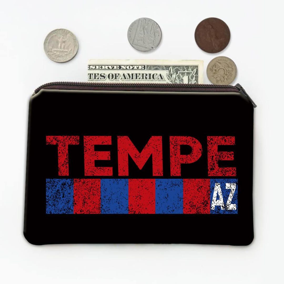 Tempe Arizona USA Coin Purse Gift Retro Colors Squares - Etsy
