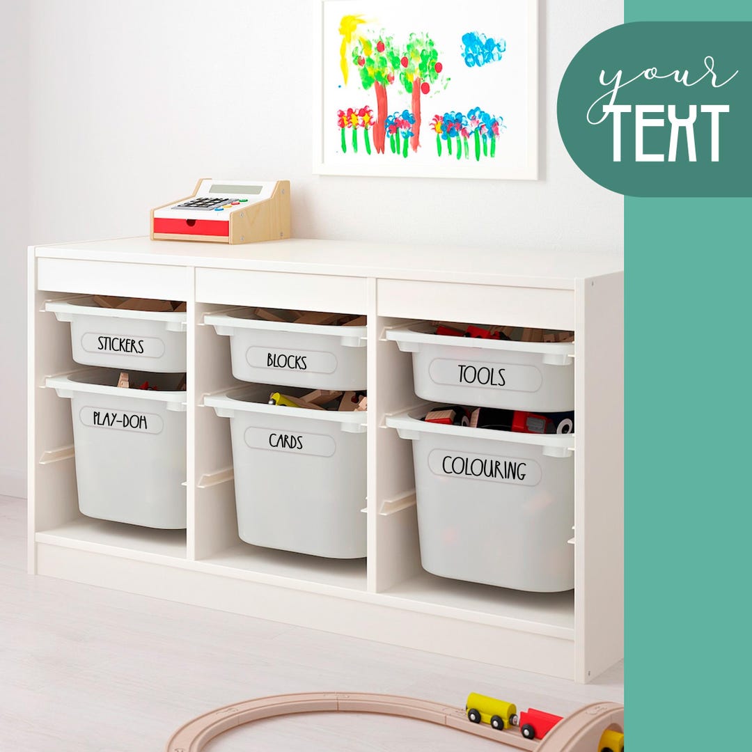 Personalized Vinyl Labels for IKEA® Trofast Furniture, Customizable ...