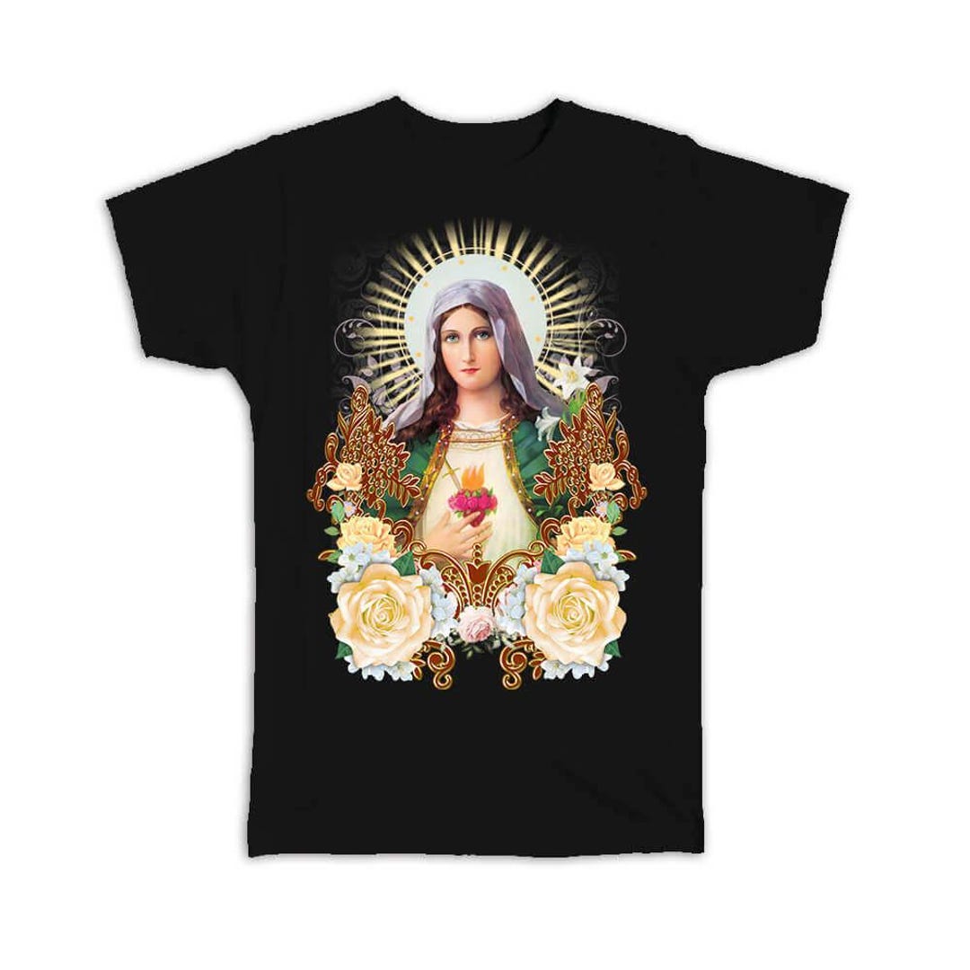Immaculate Heart of Mary T-shirt Gift Catholic Religious Virgin Saint ...
