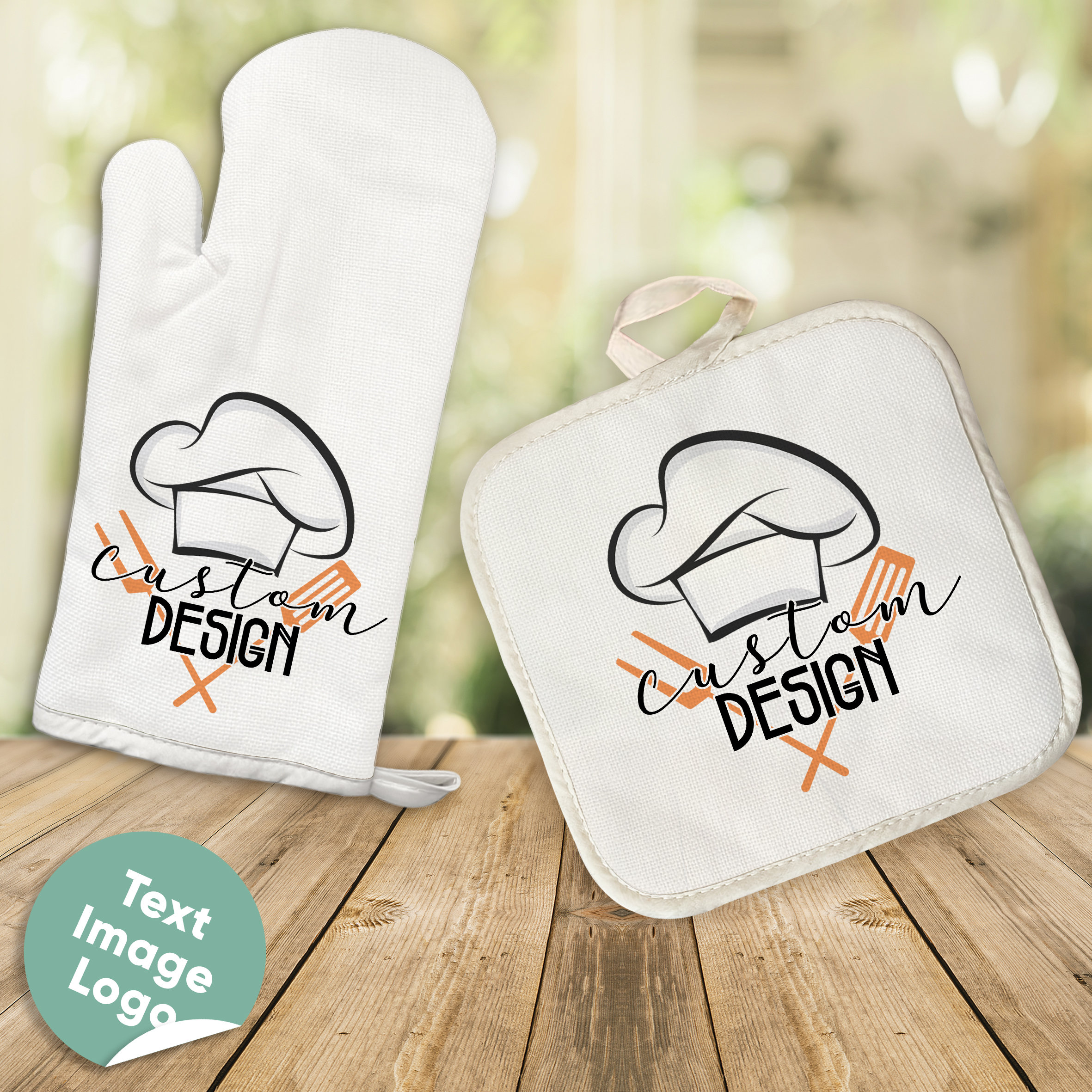 Custom Oven Mitt Kitchen Accessories, Personalized Oven Mitt, Non-slip ...