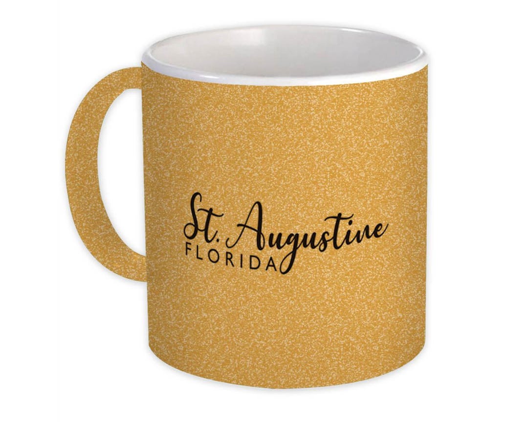 St. Augustine Mug Gift Cursive Typography Florida Tropical Beach Travel ...