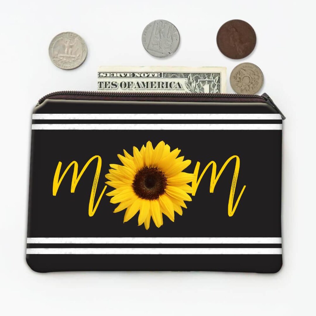 Sunflower Mom Coin Purse Gift Flower Floral Yellow Decor for Her ...