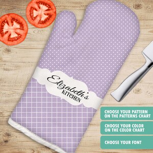 Custom Oven Mitt Kitchen Accessories, Personalized Oven Mitt, Non-slip ...