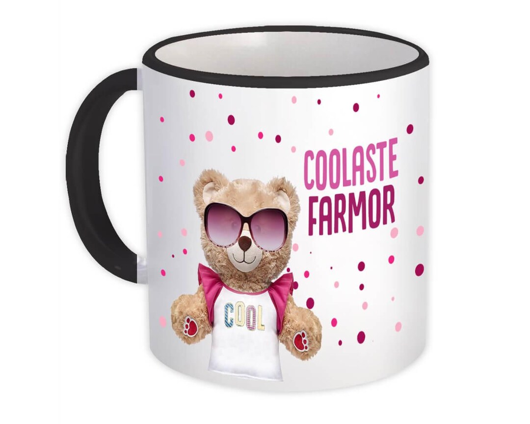 Coolaste Farmor Ever Grandmother Teddy Bear Mug Gift Best Family ...