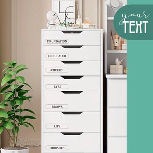 Personalized Vinyl Labels for IKEA® Alex Furniture, Customizable, Fun ...