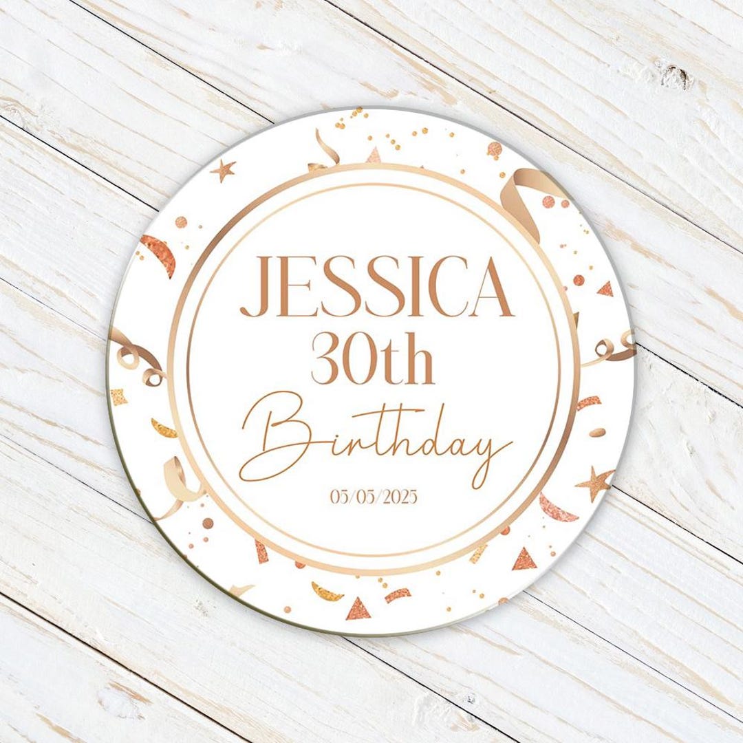 Custom Birthday Soft Round Magnet Decor Personalized 3.75in Round ...