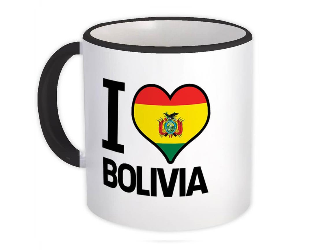 I Love Bolivia Mug Gift Flag Heart Country Crest Bolivian Expat - Etsy