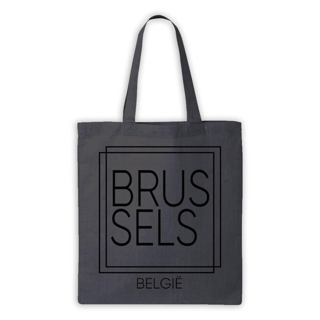 BRUSSELS Belgium Standard Tote Bag Gift Square Modern Minimalist Font ...