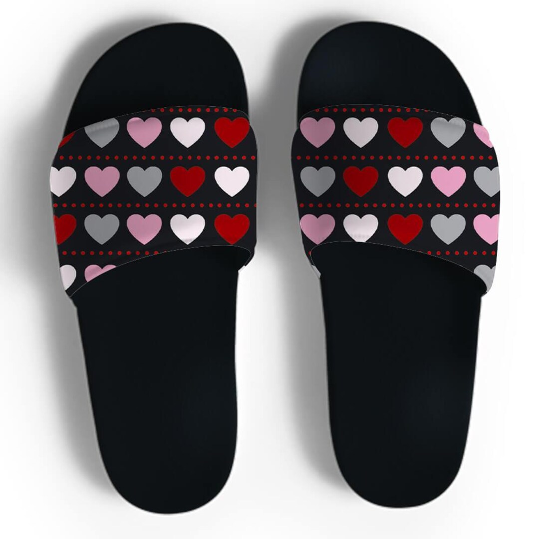Hearts in Rows Slide Gift Be My Valentine Pattern Love Fabric Sweets ...