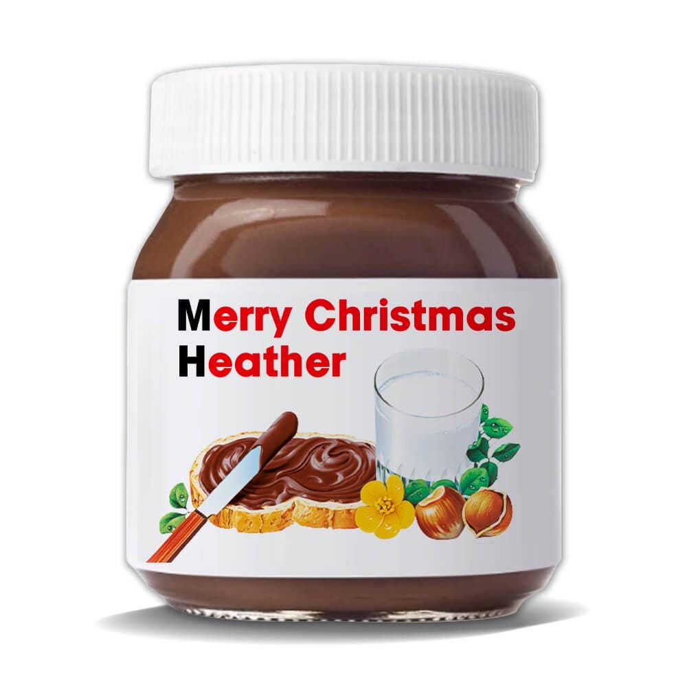 Personalized Label for Nutella Jars Xmas Celebration Sticker Vinyl ...