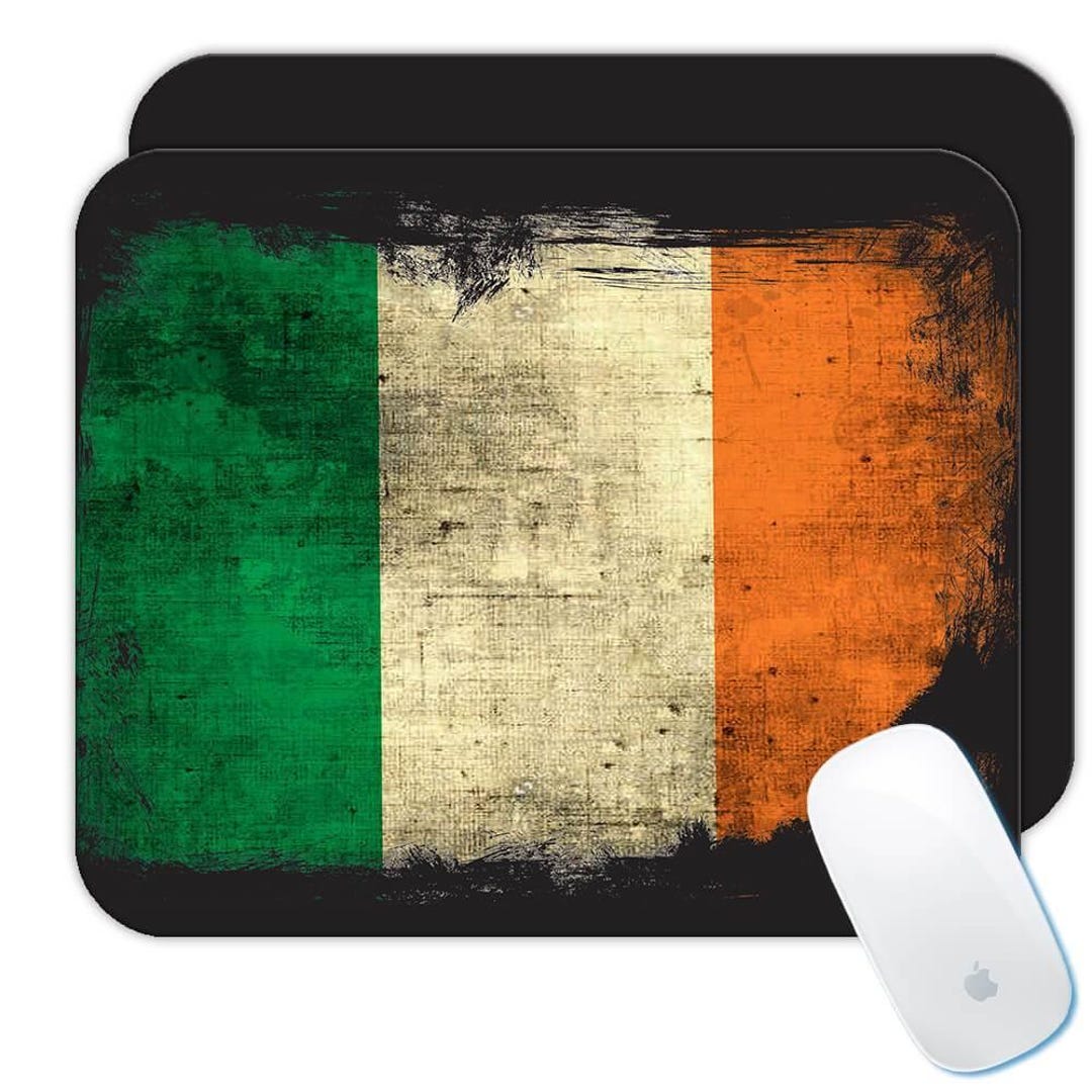 Ireland Mousepad Gift Distressed Flag Vintage Irish Expat Country - Etsy