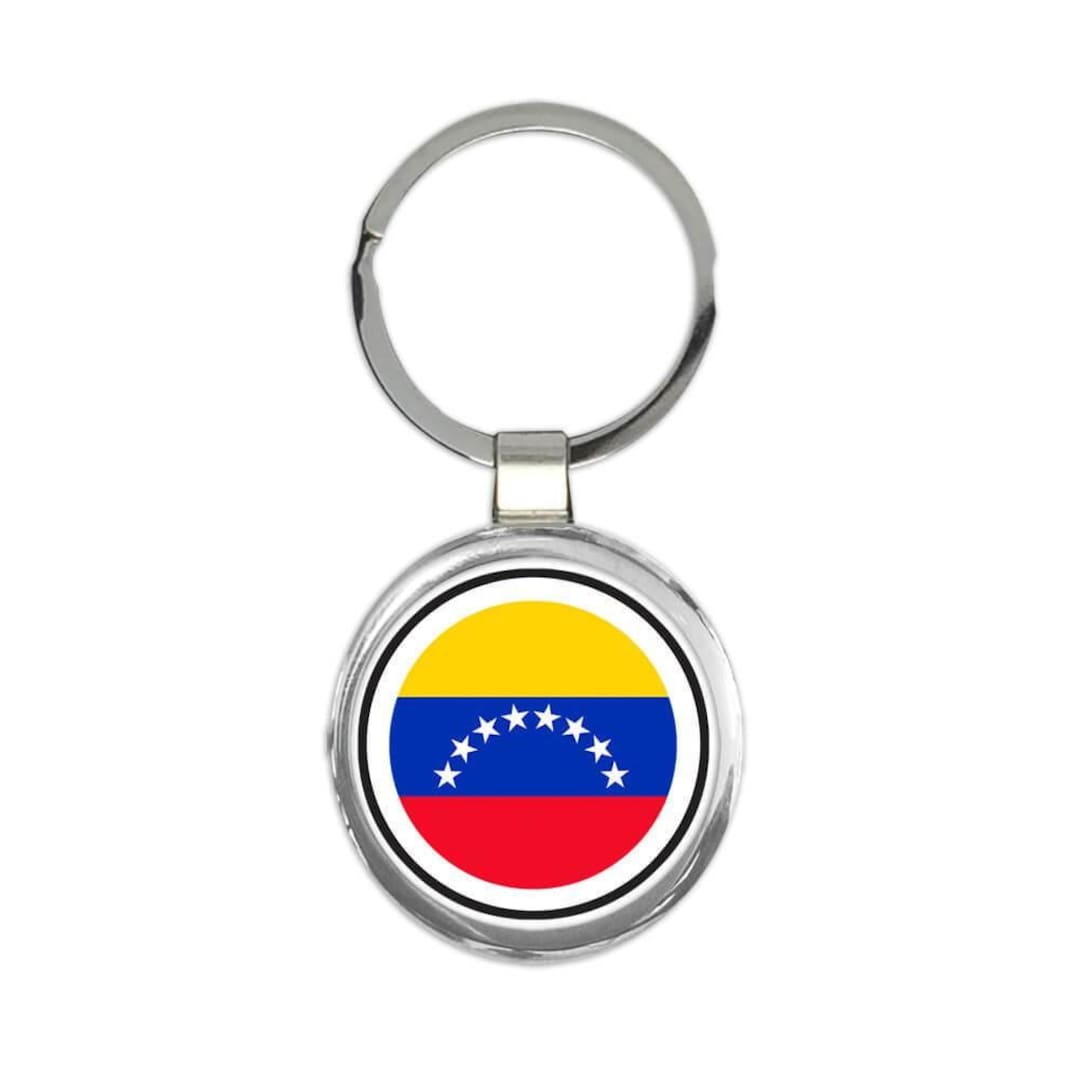 Venezuela Gift Round Keychain Flag Never Underestimate the Power ...