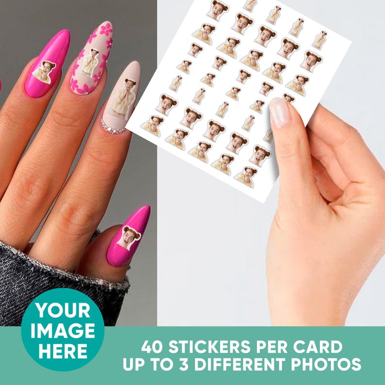 Custom Nail Decal Stickers, Customized Nail Art Manicure Labels Custom ...