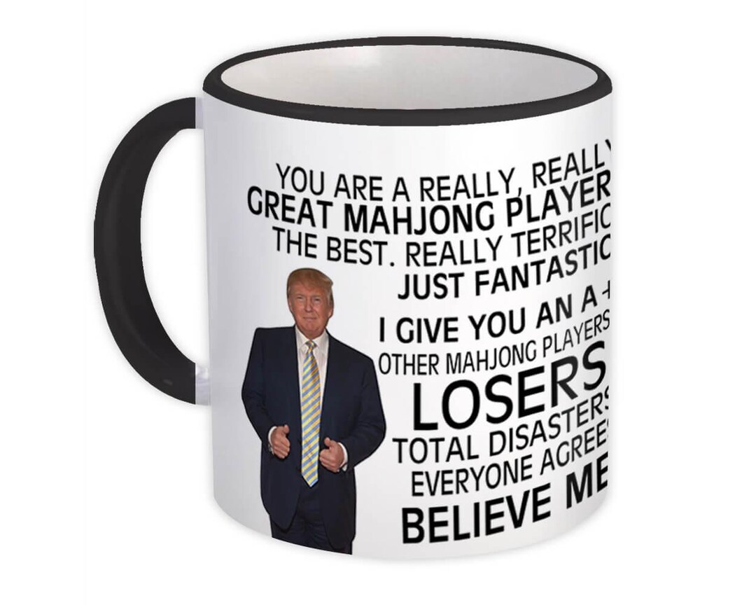 Gift for Mahjong Player Mug Gift Donald Trump Great Mahjong Player ...