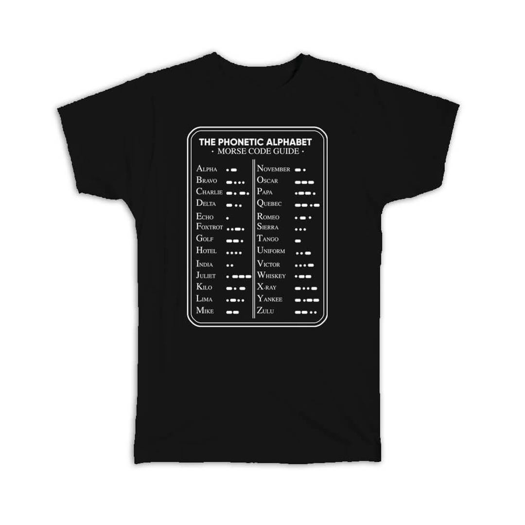 The Phonetic Alphabet Morse Code Guide T-shirt Gift Wall Poster ...