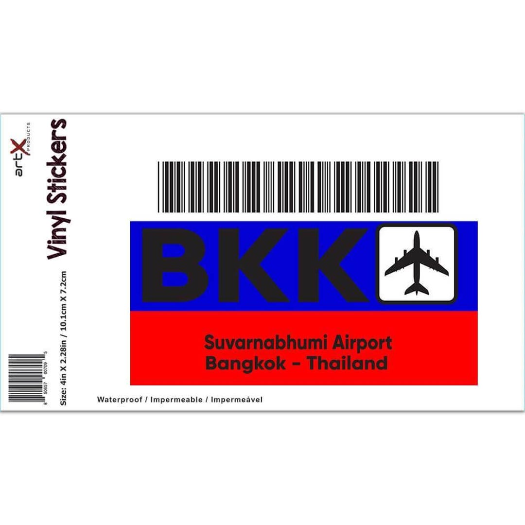 Thailand Suvarnabhumi Airport Bangkok BKK Sticker Gift Travel Airline ...