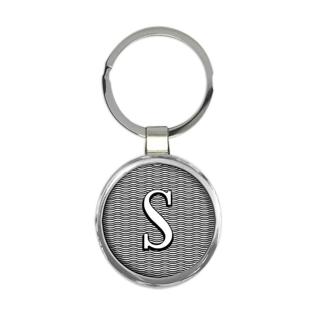 Monogram Letter S Keychain Gift Alphabet Initial Name ABC - Etsy