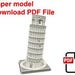 Leaning Tower of Pisa – Printable Paper Model PDF | DIY Landmark ...