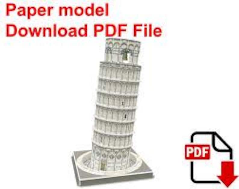 Leaning Tower of Pisa – Printable Paper Model PDF | DIY Landmark ...