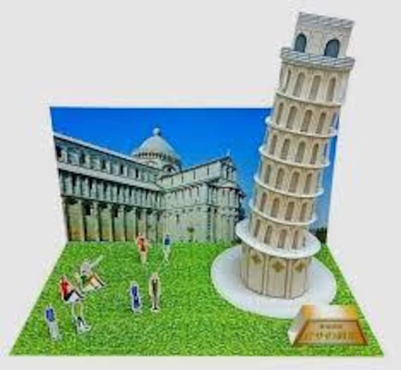 Leaning Tower of Pisa – Printable Paper Model PDF | DIY Landmark ...