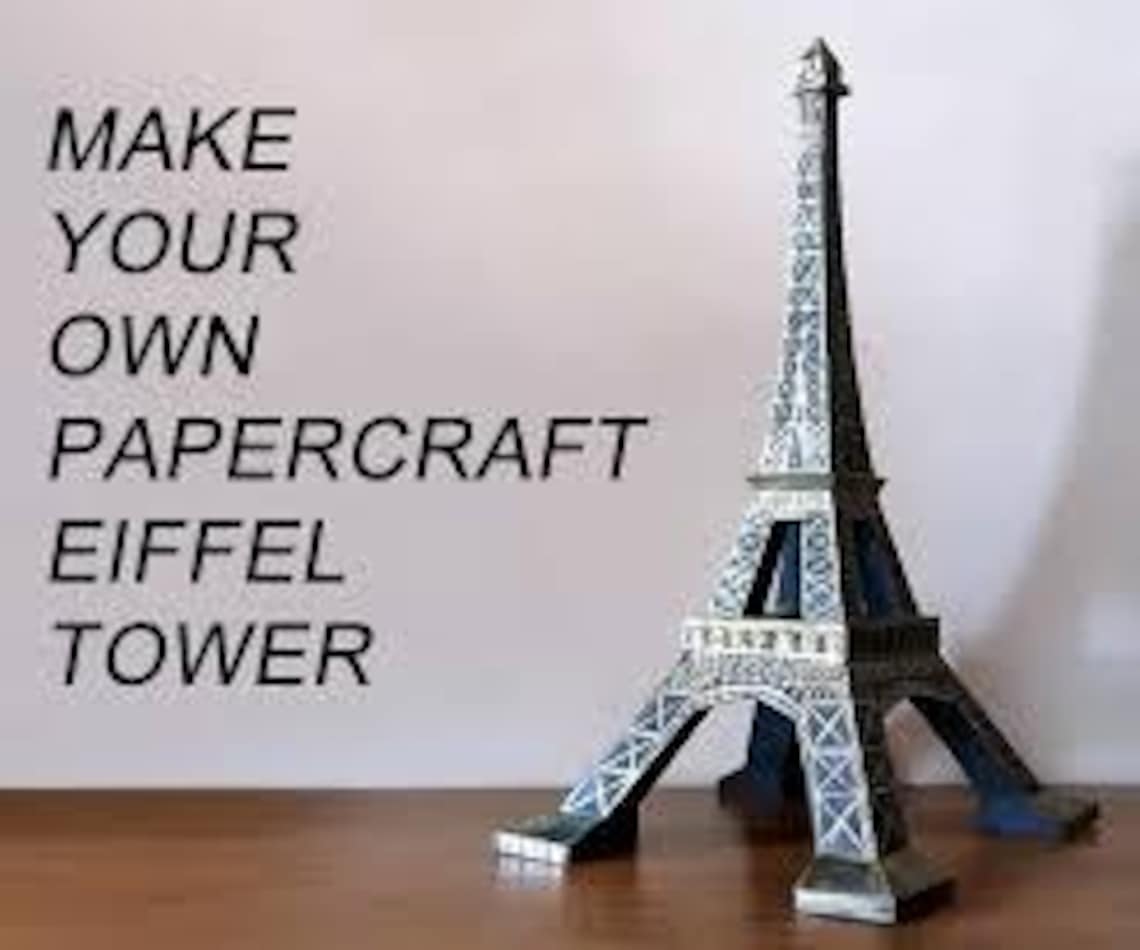 Paper Craft Eiffel Tower DIY Gifts for Kids Birthday Gifts Paper Toys ...