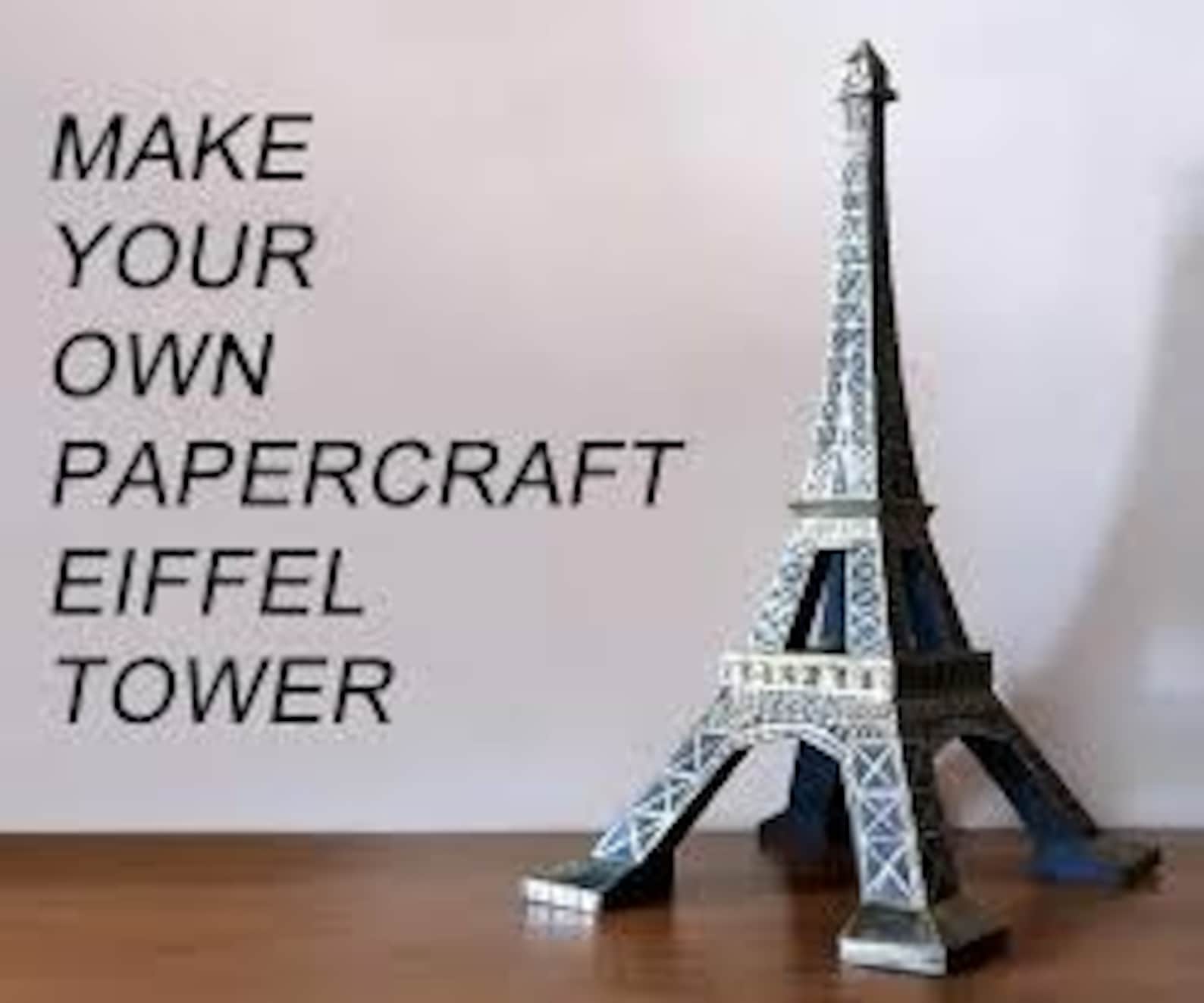 Eiffel Tower Printable Papercraft PDF - DIY 3D Paper Model STEM Kids - Etsy