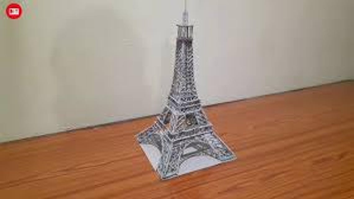 Eiffel Tower Printable Papercraft PDF - DIY 3D Paper Model STEM Kids - Etsy