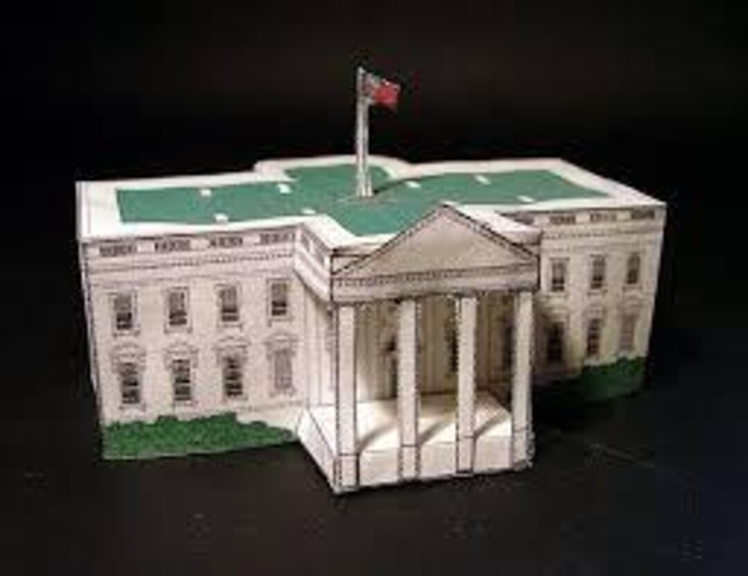 White House – Printable Paper Model PDF | Washington DC Landmark ...