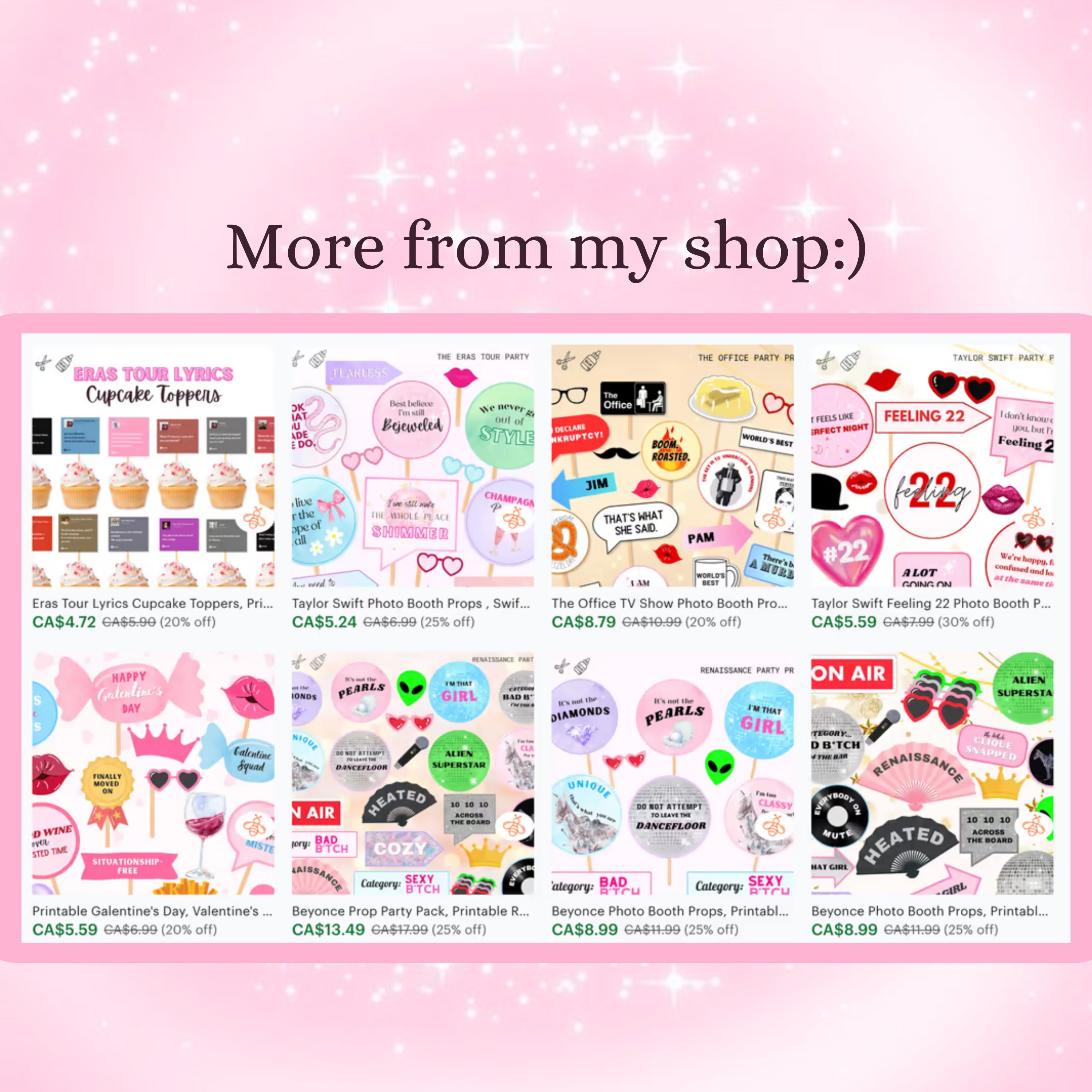 Taylor Swift Photo Booth Party Props, Printable Taylor Swift Birthday ...