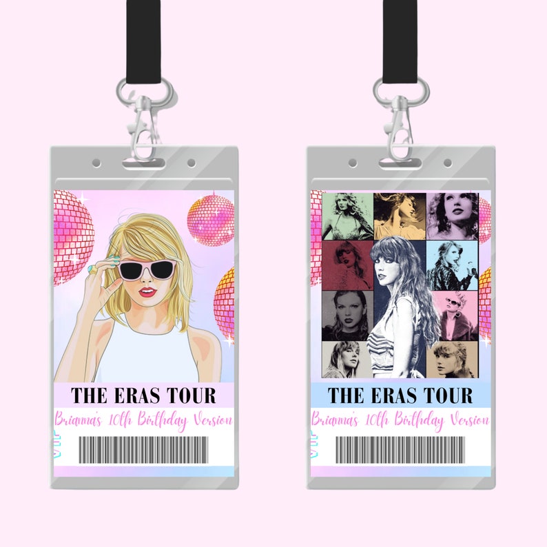 Eras Tour VIP Party Pass Editable Taylor Swift Eras Birthday Instant ...