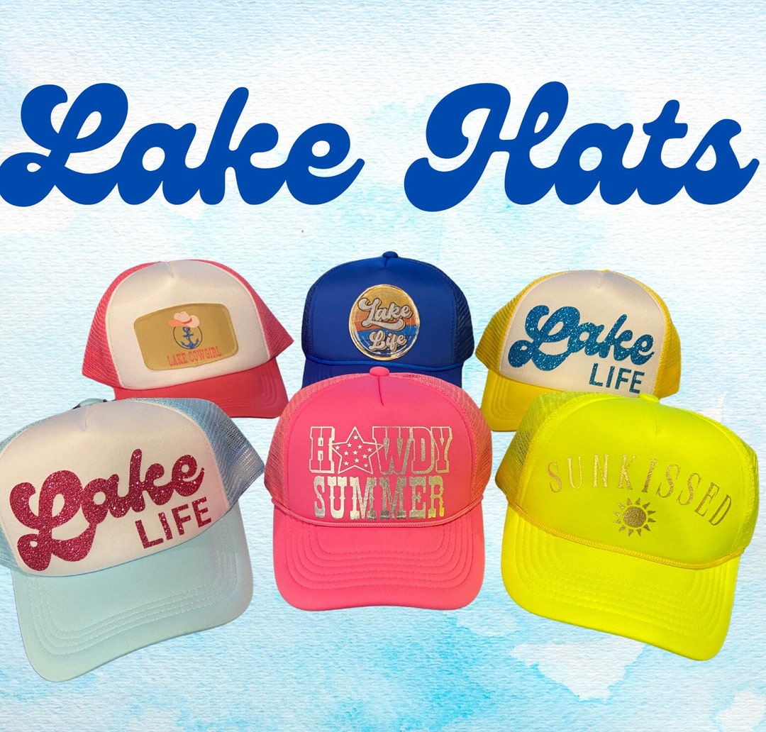 Lake Trucker Hats Lake Life, Lake Cowgirl, Howdy Summer, Sunkissed - Etsy