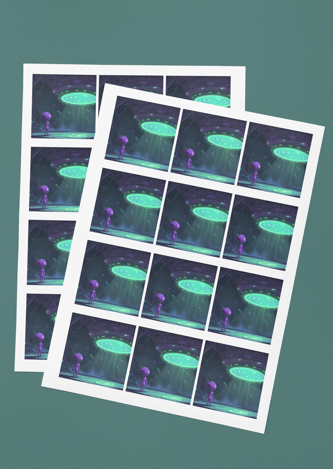 ALIEN STICKER | Trippy Aesthetic | Edgy Stickers | Neon Stickers | UFO ...