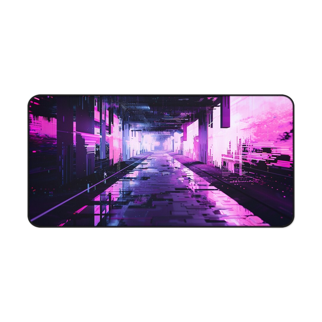 Purple Glitch Gaming Mouse Pad | Sombra Over Watch Inspired | Gaming ...