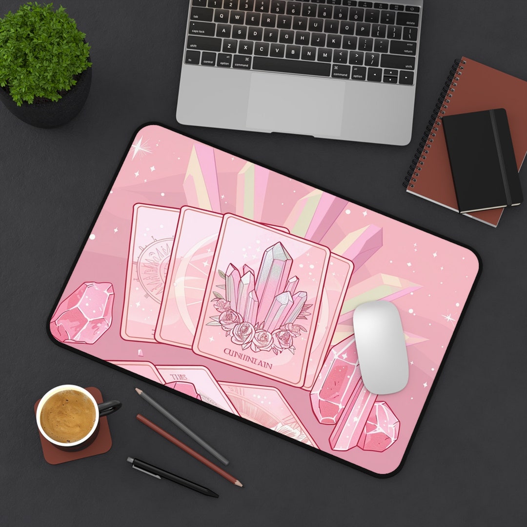 Gaming Mouse Pad: Pastel Pink Crystals - Etsy