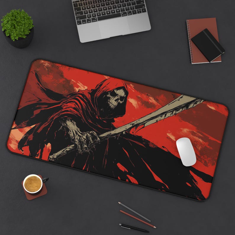 Red Grim Reaper Gaming Mouse Pad - Etsy