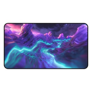 Trippy Psychedelic Gaming Mouse Pad | Neon Accents - Etsy
