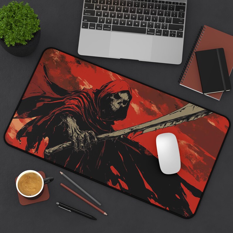 Red Grim Reaper Gaming Mouse Pad - Etsy