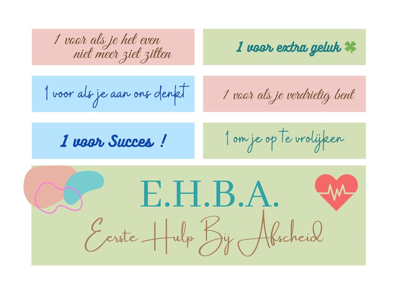 EHBA Pdf Print Bij Afscheid Collega - Etsy