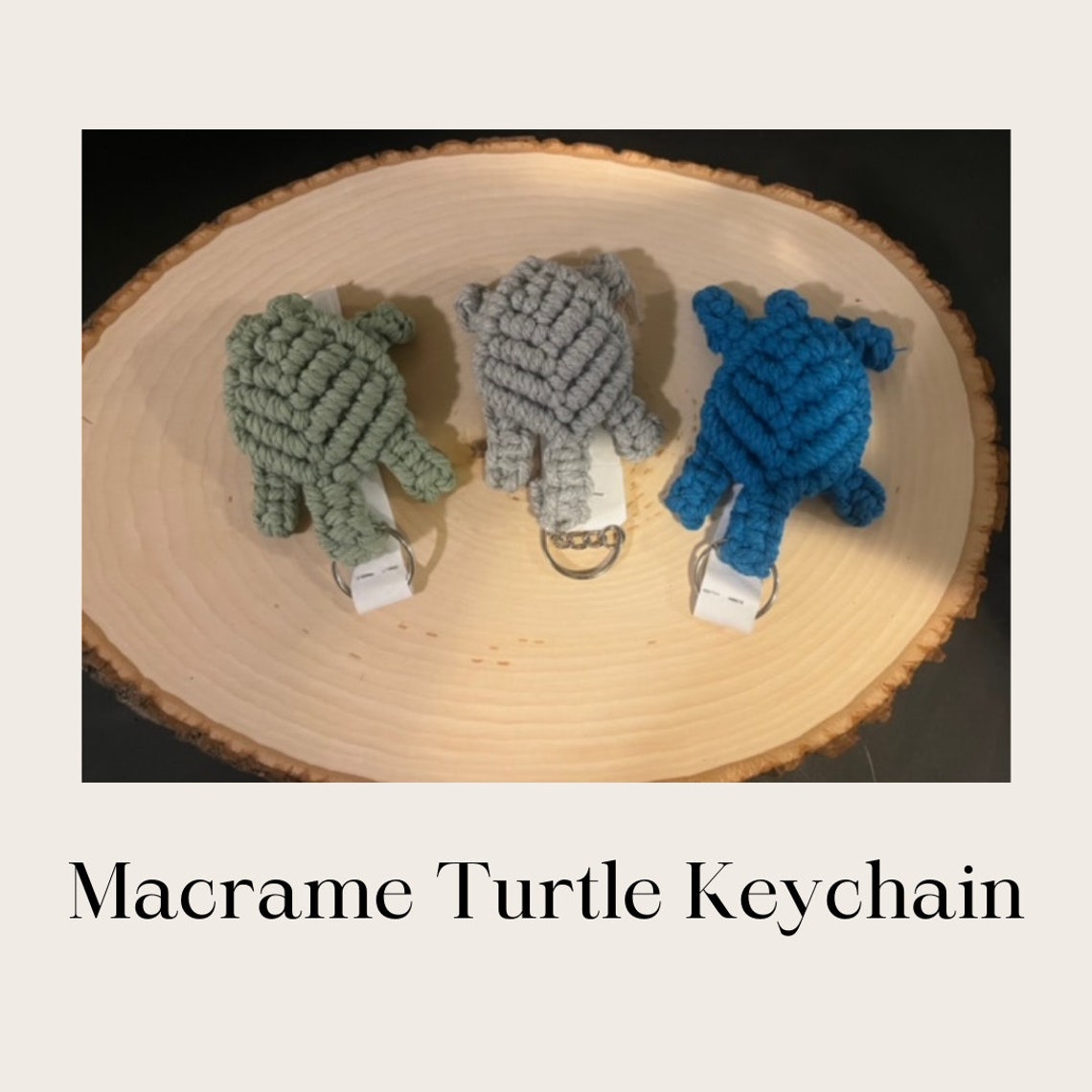 Macrame Keychain Macrame Turtles Boho Key Accessories - Etsy
