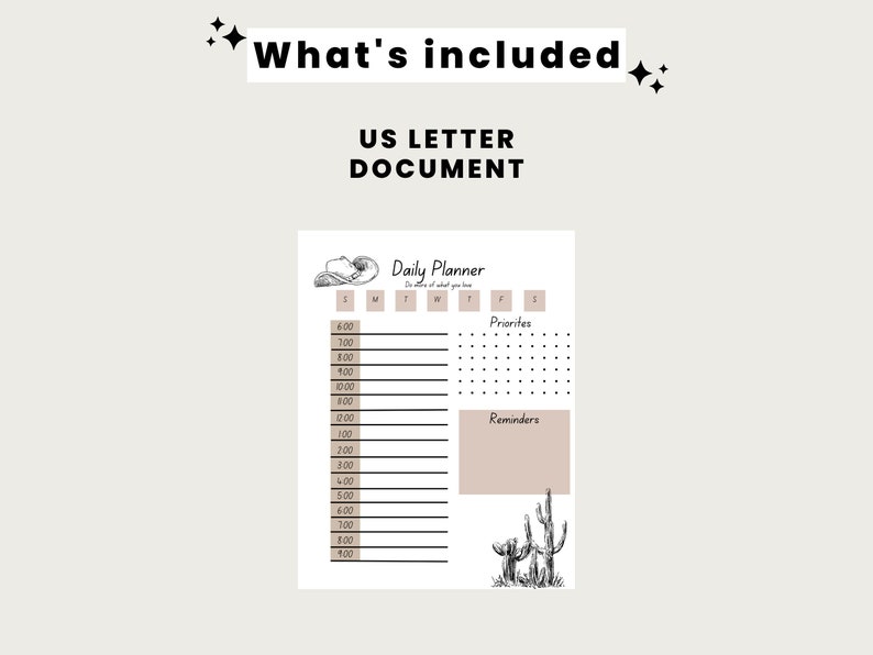 Western Daily Planner/ Digital Download/ Printable/ Daily Planner ...