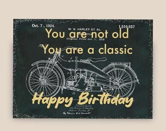 Handmade Motorcycle Birthday Card - Etsy