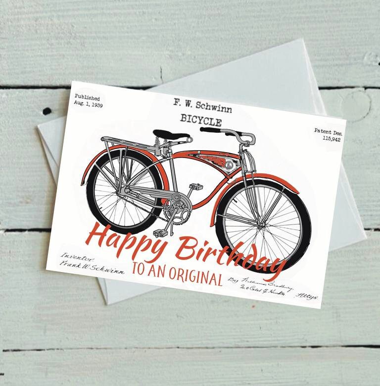 Bicycle Birthday Card, Great Cyclist Birthday Card for Husband, Dad ...